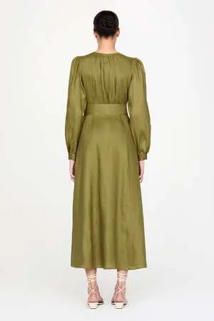 MARIE OLIVER Evelle Fit-and-flare Faux Wrap Dress