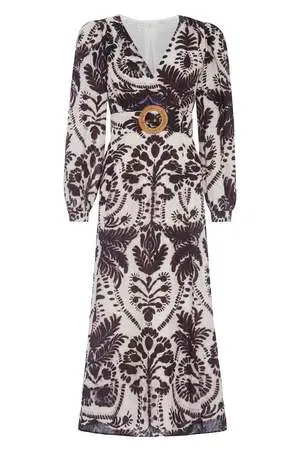 MARIE OLIVER Evelle Fit-and-flare Wrap Dress - Palma