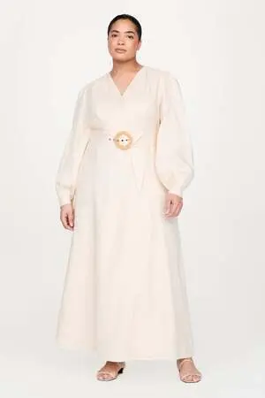 MARIE OLIVER Evelle Linen Wrap Dress