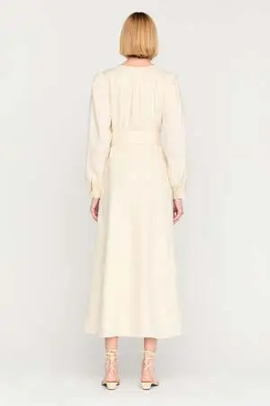 MARIE OLIVER Evelle Linen Wrap Dress