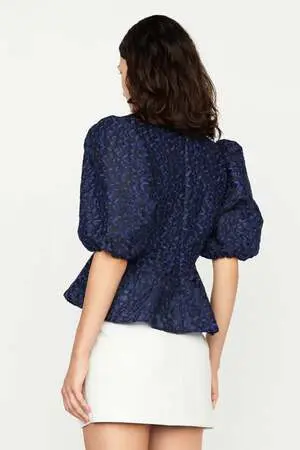 MARIE OLIVER Everly Embroidered Organza Top