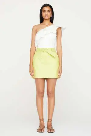 MARIE OLIVER Vallie Mini Skirt - Limeade
