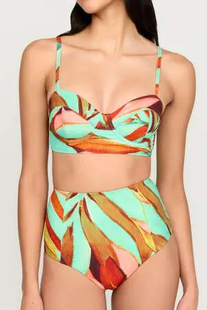 MARIE OLIVER Priya Underwire Bikini Top - Tropical Coral