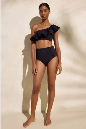 MARIE OLIVER Micha High-rise Bikini Bottom - Black