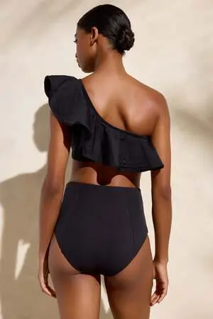 MARIE OLIVER Micha High-rise Bikini Bottom - Black