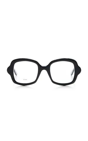Loewe Curved Square-frame Acetate Eyeglasses - Black