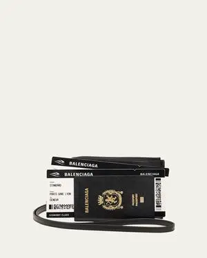 Balenciaga Passport Zip Wallet With Strap