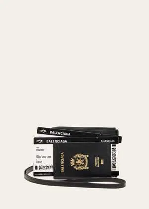 Balenciaga Passport Zip Wallet With Strap