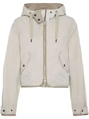 Brunello Cucinelli Hooded Cotton-blend Jacket
