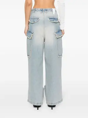 DARKPARK Vivi Distressed Wide-leg Jeans - Blue