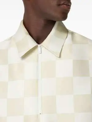 Versace Checked Zip-up Top
