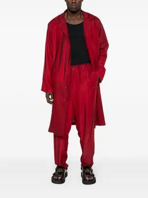 Yohji Yamamoto Abstract-print Silk Trousers