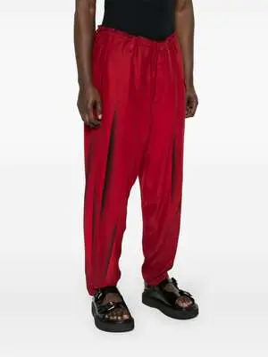 Yohji Yamamoto Abstract-print Silk Trousers