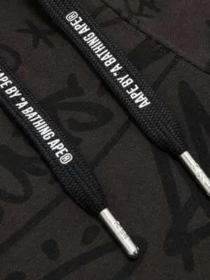 AAPE BY *A BATHING APE Graffiti-print Track Pants - Brown