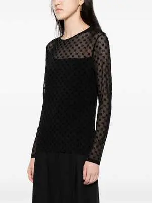 Karl Lagerfeld Monogram-mesh T-shirt
