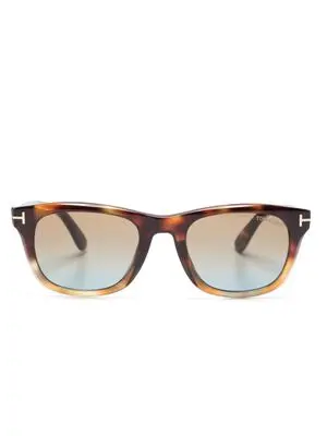 TOM FORD Tortoiseshell Wayfarer-frame Sunglasses - Brown