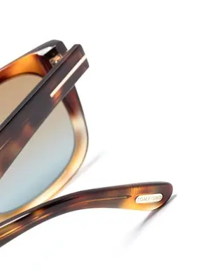 TOM FORD Tortoiseshell Wayfarer-frame Sunglasses