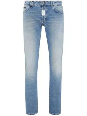 Philipp Plein Logo-patch Straight-leg Jeans