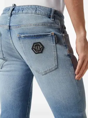 Philipp Plein Logo-patch Straight-leg Jeans