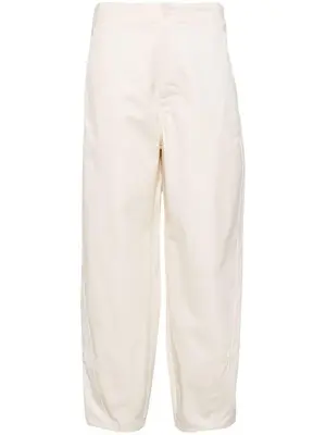 YVES SALOMON High-waist Tapered Trousers - White
