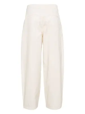 YVES SALOMON High-waist Tapered Trousers - White
