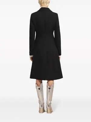 Ami Single-breasted Virgin-wool Coat - Black