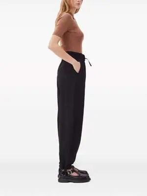 GANNI Drawstring-waist Trousers - Black
