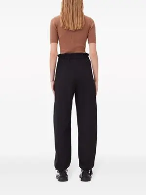 GANNI Drawstring-waist Trousers - Black