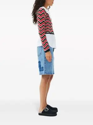 GANNI Cropped Crochet Cardigan