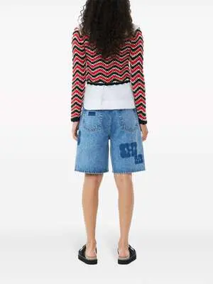 GANNI Cropped Crochet Cardigan