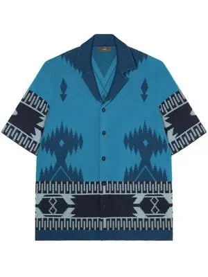 Alanui Icon Jacquard Piqué Shirt - Blue