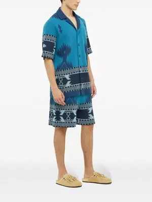 Alanui Icon Jacquard Piqué Shirt - Blue