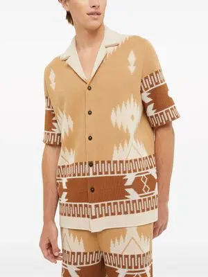 Alanui Icon Jacquard Piqué Shirt - Neutrals