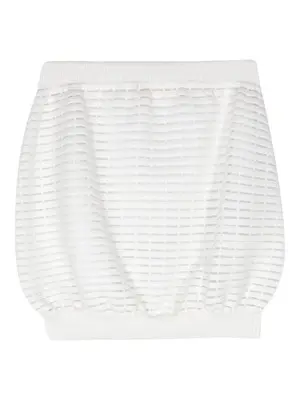 GENNY Lurex Detailed Striped Skirt