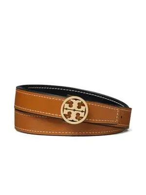 Tory Burch Miller Smooth Reversible Belt - Black