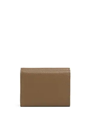 Marni Leather Trifold Wallet With Mending-embroidery