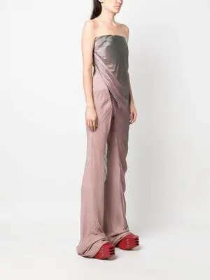Rick Owens Lido Ombré-effect Asymmetric Top - Grey