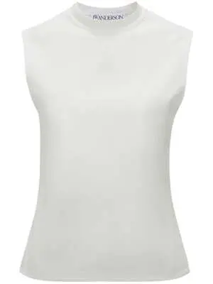 JW Anderson Logo-embroidered Tank Top - White