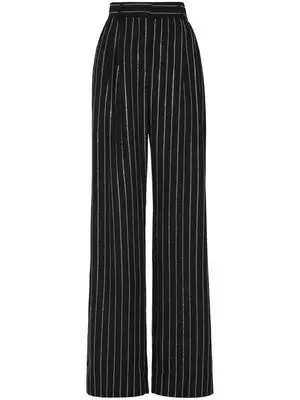 Philipp Plein Striped Tailored Trousers - Black
