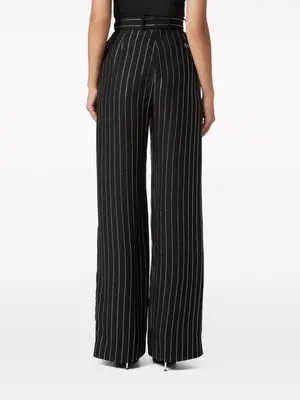 Philipp Plein Striped Tailored Trousers - Black
