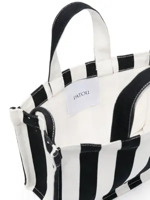 PATOU Small Jp Canvas Tote Bag - White