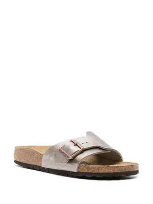BIRKENSTOCK Catalina Metallic Leather Sandals - Gold