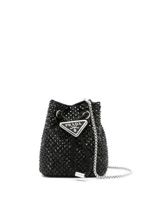 Prada Rhinestoned Satin Mini Bag