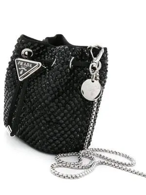 Prada Rhinestoned Satin Mini Bag