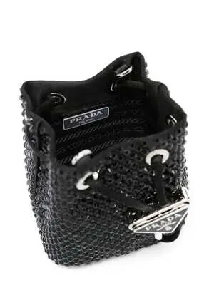 Prada Rhinestoned Satin Mini Bag