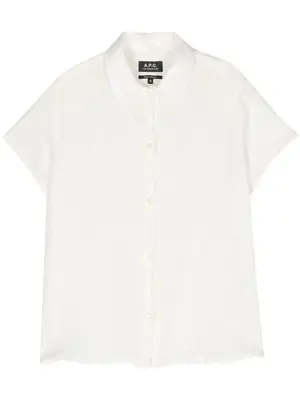 A.p.c. Short-sleeved Linen Shirt