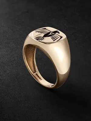 Jacquie Aiche Thunderbird Signet Ring - Gold