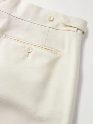 TOM FORD Atticus Slim-fit Tapered Silk-canvas Suit Trousers