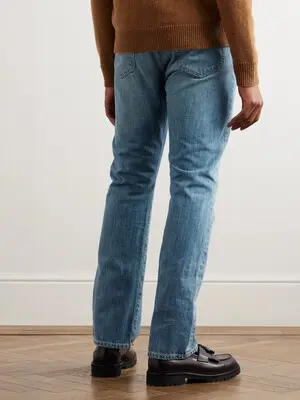 Mr P. Straight-leg Organic Selvedge Jeans - Blue