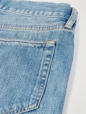 Mr P. Straight-leg Organic Selvedge Jeans - Blue